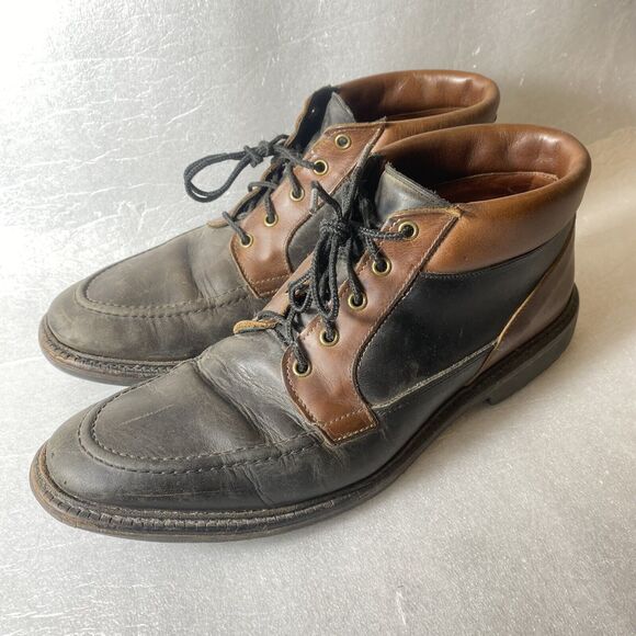 Allen Edmonds | Shoes | Rare Allen Edmonds Cascade Mens 9 B Chukka Boots Black Brown Leather ...